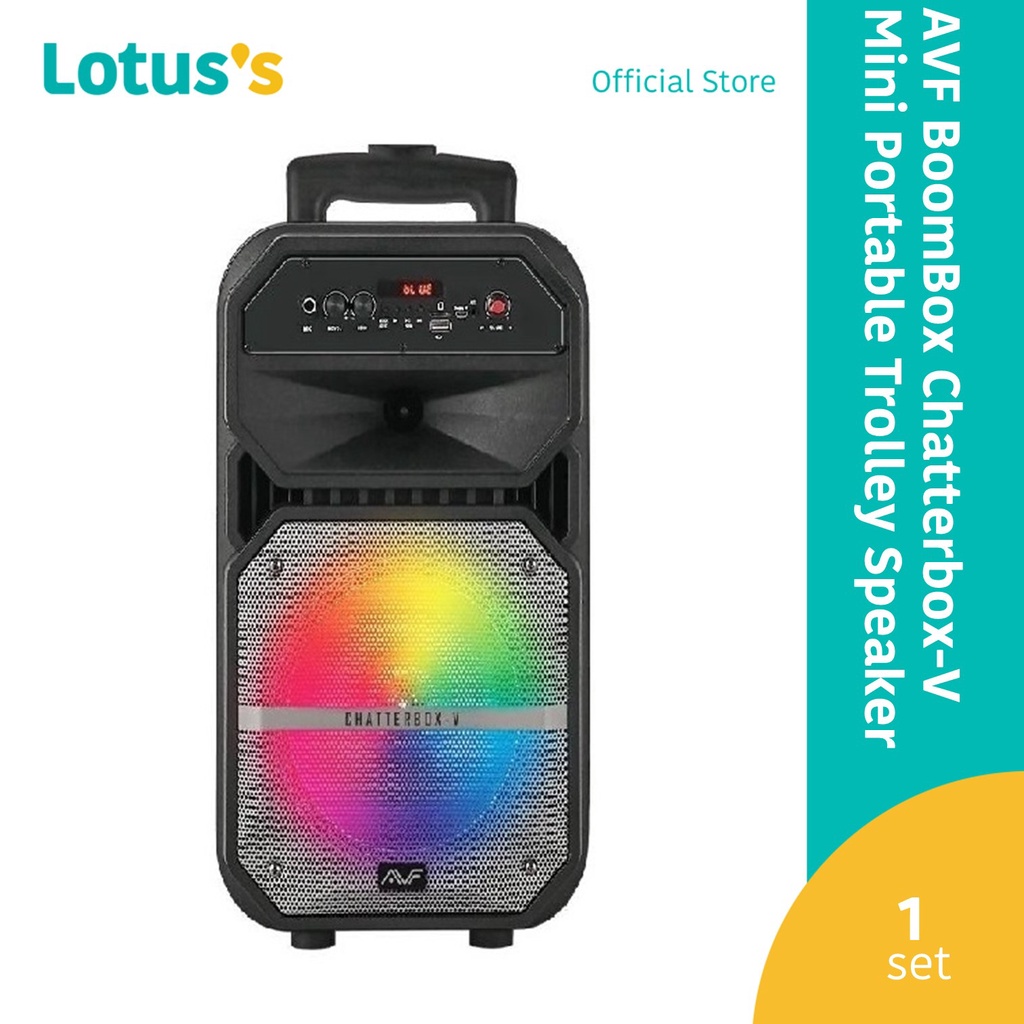 AVF BoomBox Chatterbox-V 7 LED Mini Portable Trolley Speaker - Free ...
