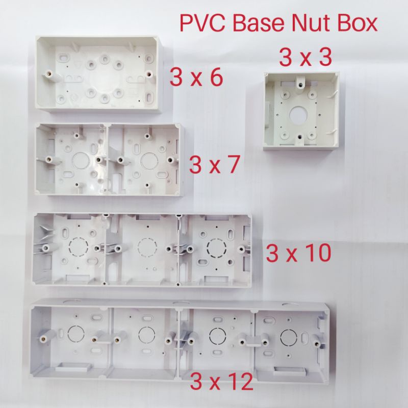 PVC surface type nut box/PVC base for electric switched | Shopee Malaysia