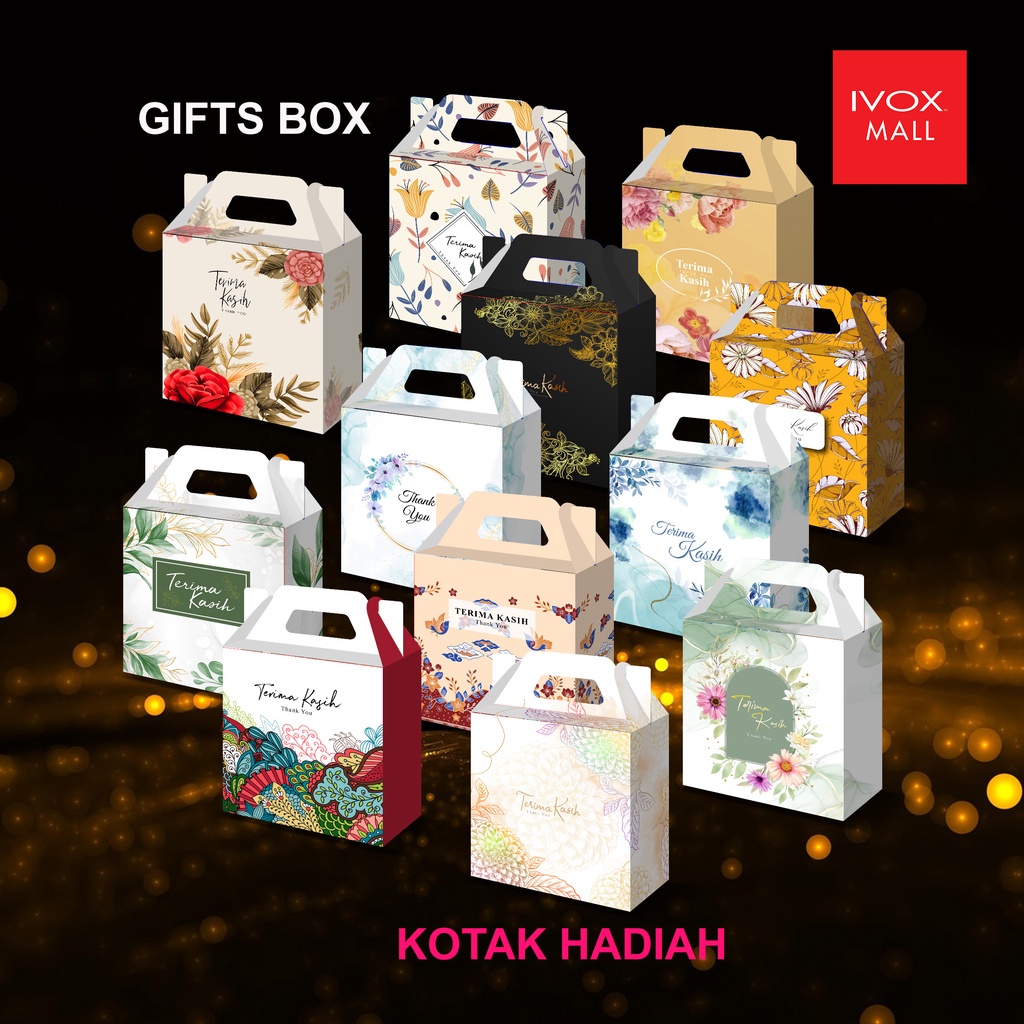 100pcs PROMOSI Doorgift Box | Wedding Box | Goodies Box | Kotak Kahwin ...