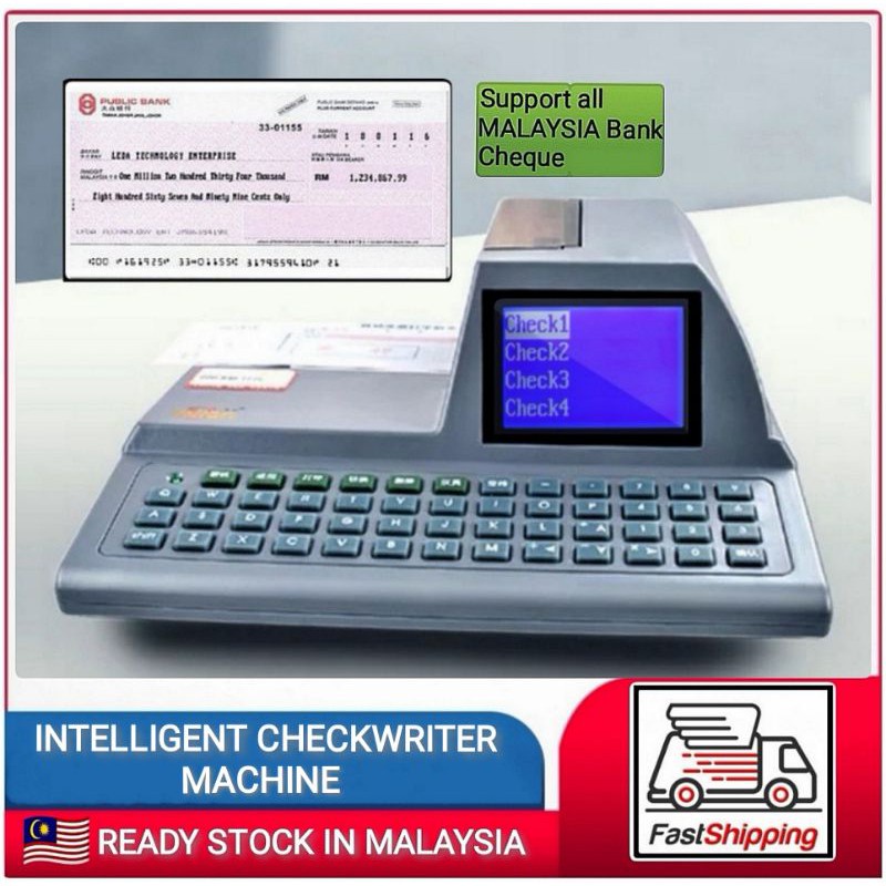 READY STOCK Intelligent Checkwriter Machine / Intelligent Cheque Writer ...