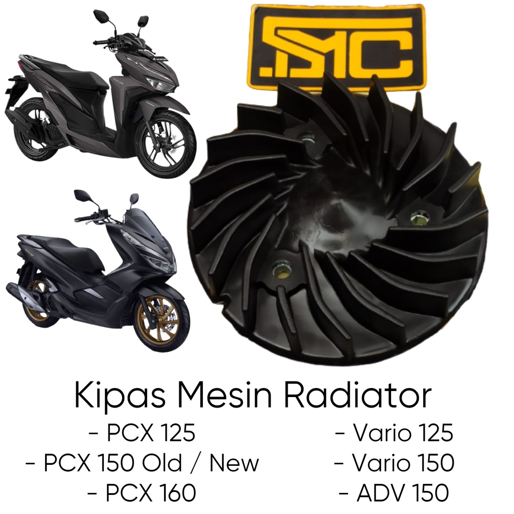 MESIN Honda PCX 150 PnP Vario 125 Radiator Engine Fan KZY Part Code ...
