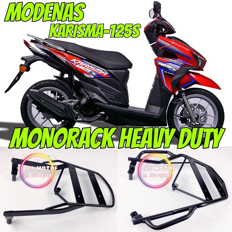 NEW MODENAS KARISMA-125S 2022+ MONORACK HEAVY DUTY KARISMA125S RACK ...