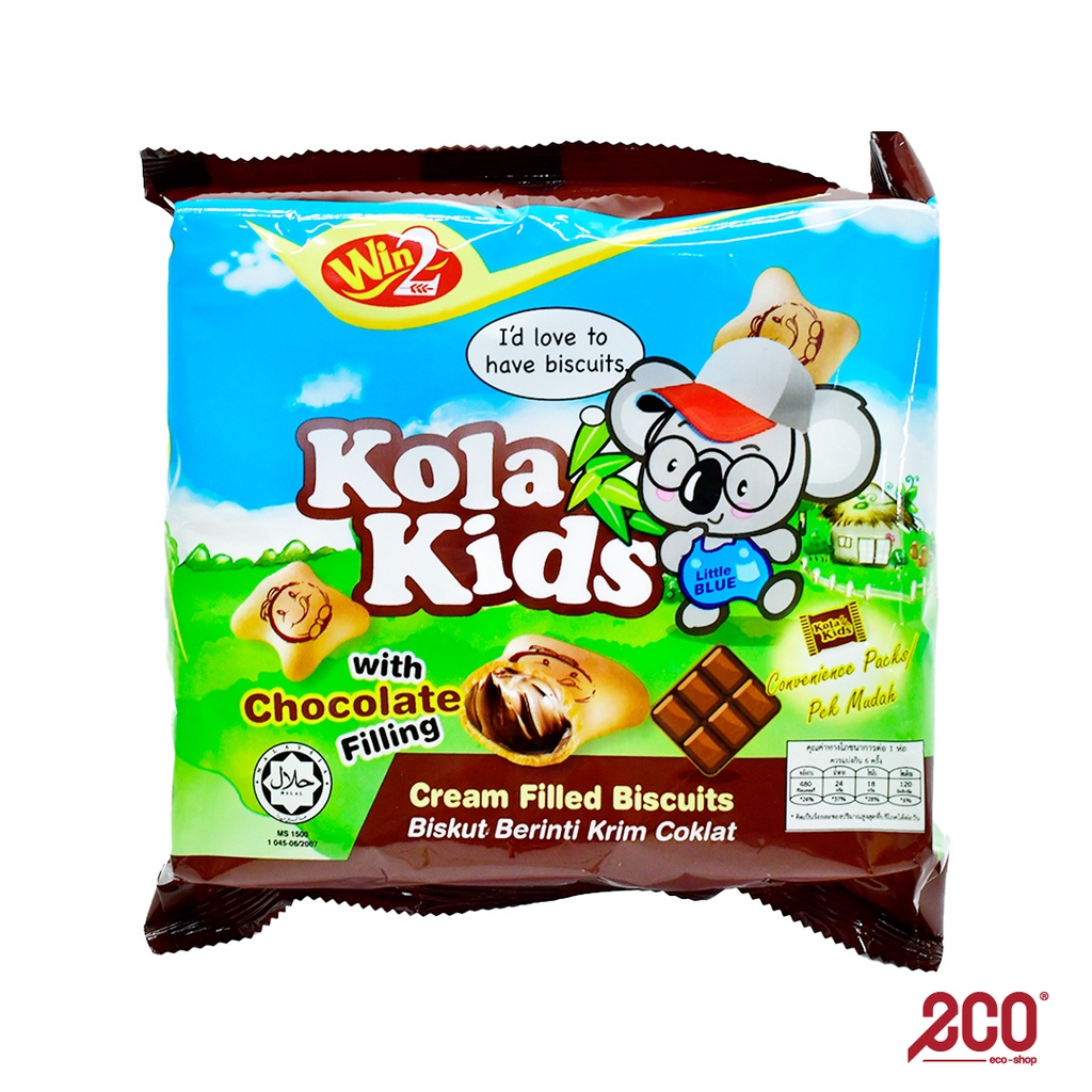 Win2 Koala Kids Biscuit with Chocolate Filling 24g (4sachet/pack ...