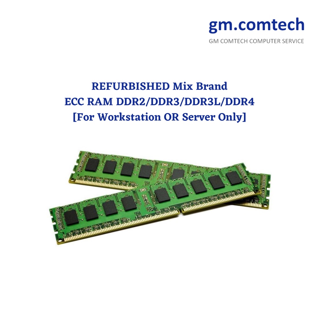 REFURBISHED ECC RAM, Workstation or Server RAM DDR2 / DDR3 / DDR3L (Mix Brand) | Shopee Malaysia