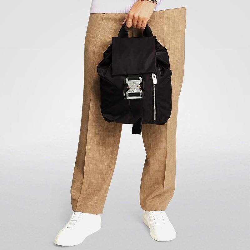 1017alyx9sm metal buckle zipper black backpack | Shopee Malaysia