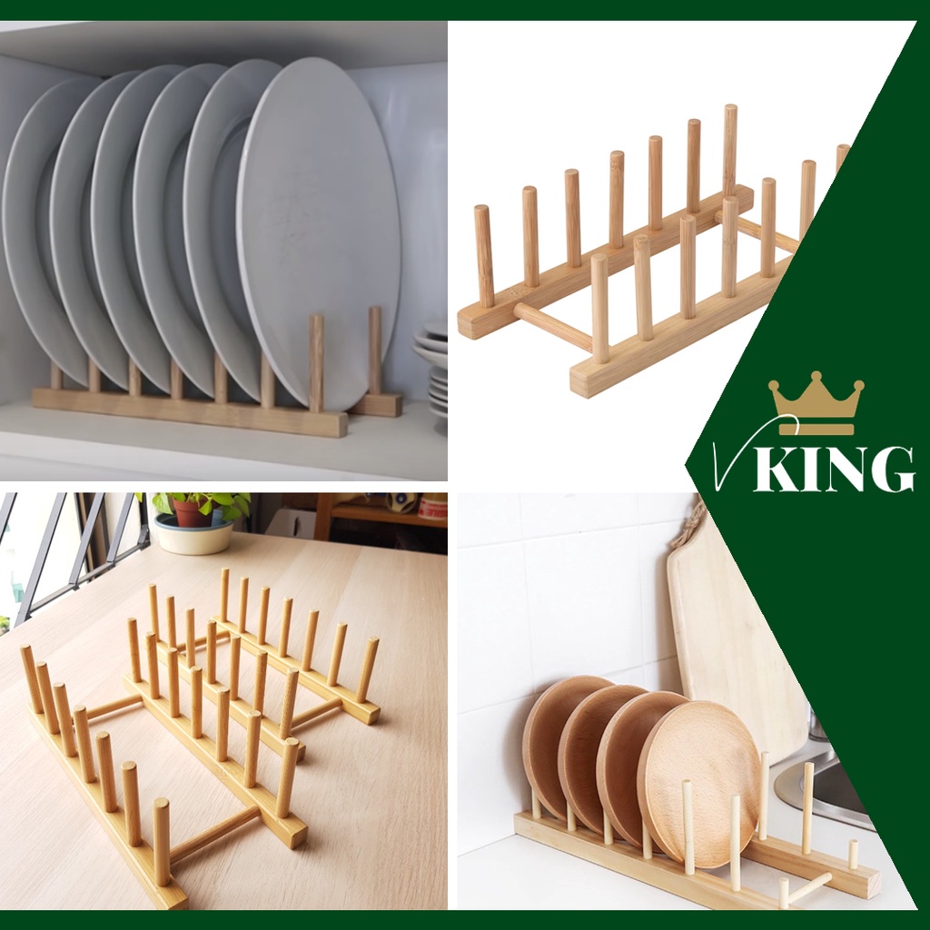PLATE HOLDER OSTBIT BAMBOO PLATE RACK DISH DRAINERS DRYING RACKS ...