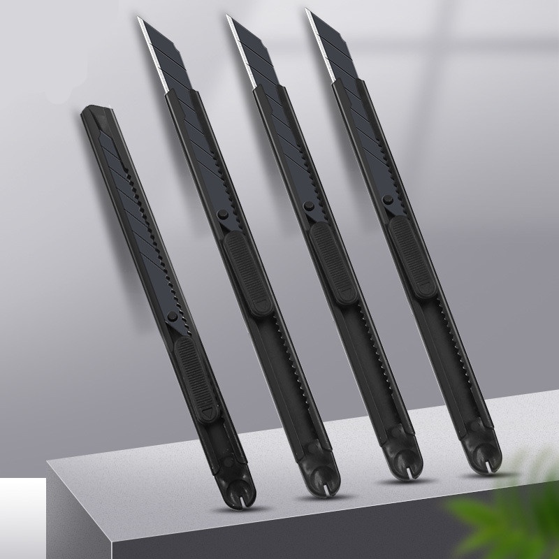 9mm Black Utility Cutter Knife Small Cutter Blade Refill Wallpaper Office School Workplace Mata ...