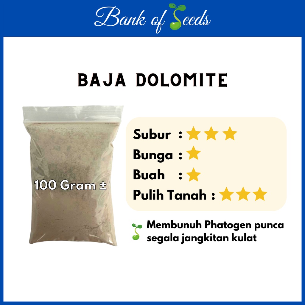100 Gram Baja Dolomite GML/ Kapur Pertanian Perawat PH (Direct Dari ...