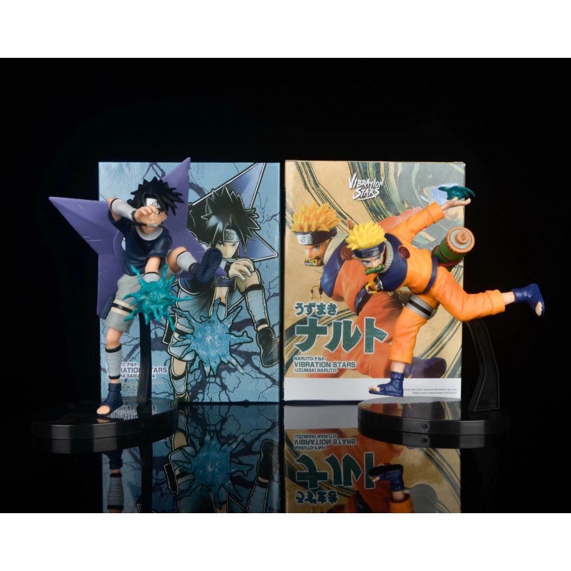 Naruto Uzumaki Naruto Uchiha Sasuke Battle Stance Action Figure ...