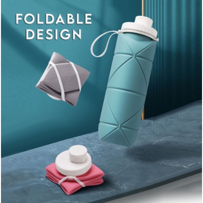 Fold Water Bottle Collapsible botol lipat Silicone Bottle Foldable 折叠水罐 ...