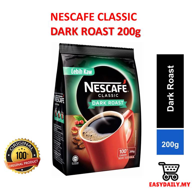 NESCAFE Classic Dark Roast Refill Pack (200g) - (50g) Ready Stock ...