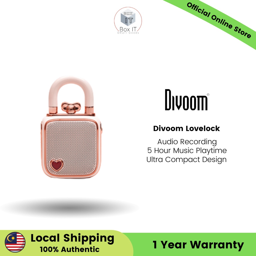 Divoom Lovelock | Audio Recording | 5 Hour Music Playtime | Ultra Compact Design | Shopee Malaysia