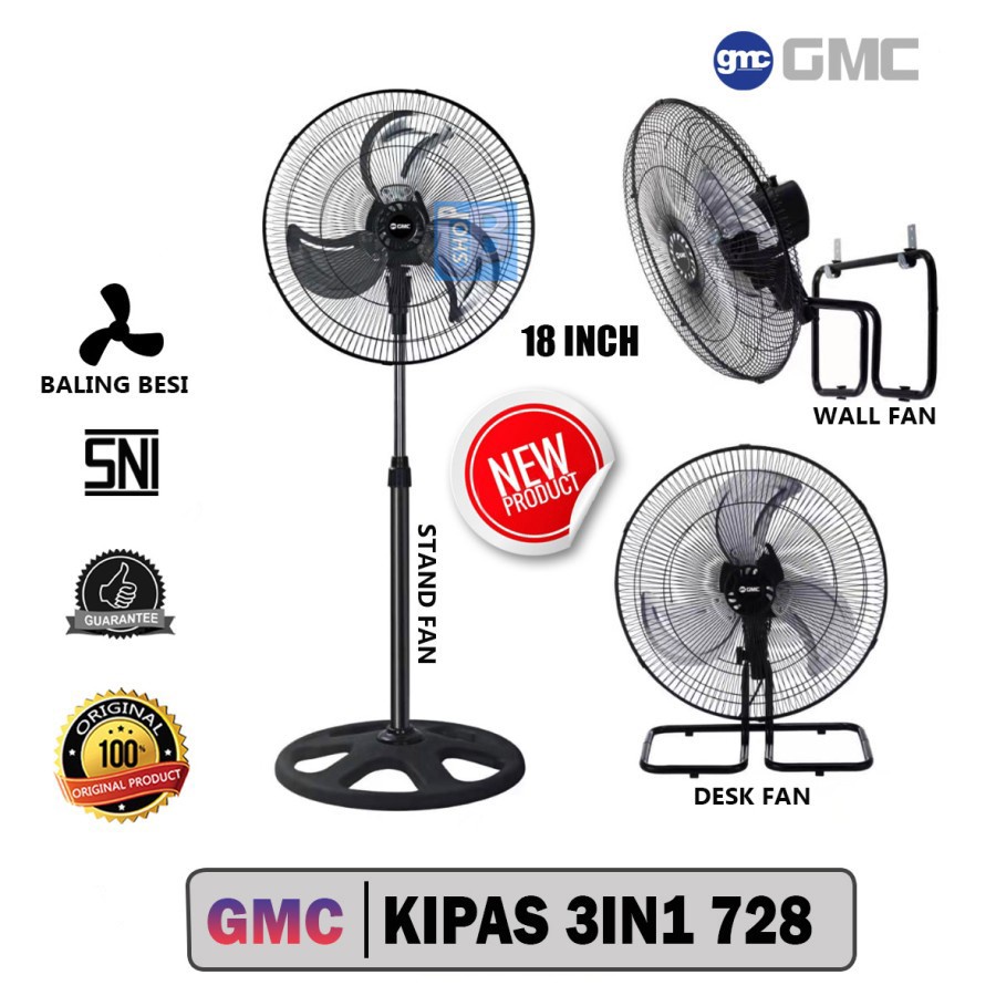 Gmc Stand Fan Tornado 3in1 18 Inch Fan Official Guarantee | Shopee Malaysia