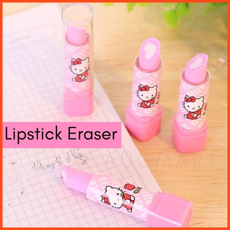 Cute Lipstick Eraser / Kids Stationary / Student Eraser / Pemadam Comel ...