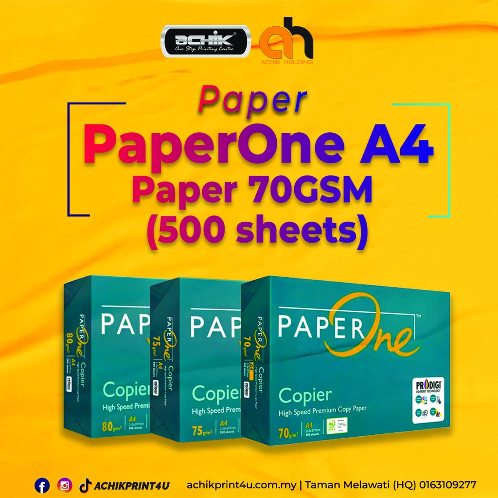 PaperOne A4 Paper 70GSM 500 sheets | Shopee Malaysia
