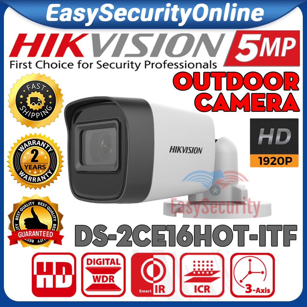 HIKVISION 5MP 1440P Full HD Outdoor IR Bullet HIK TVI Camera DS ...