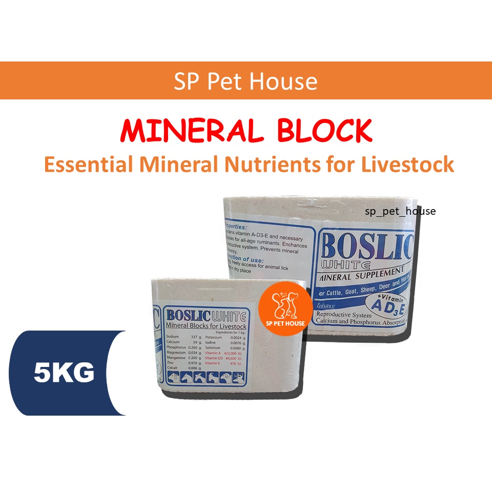 Boslic Premium Mineral Block White / Garam Jilat Ternakan & Haiwan ...