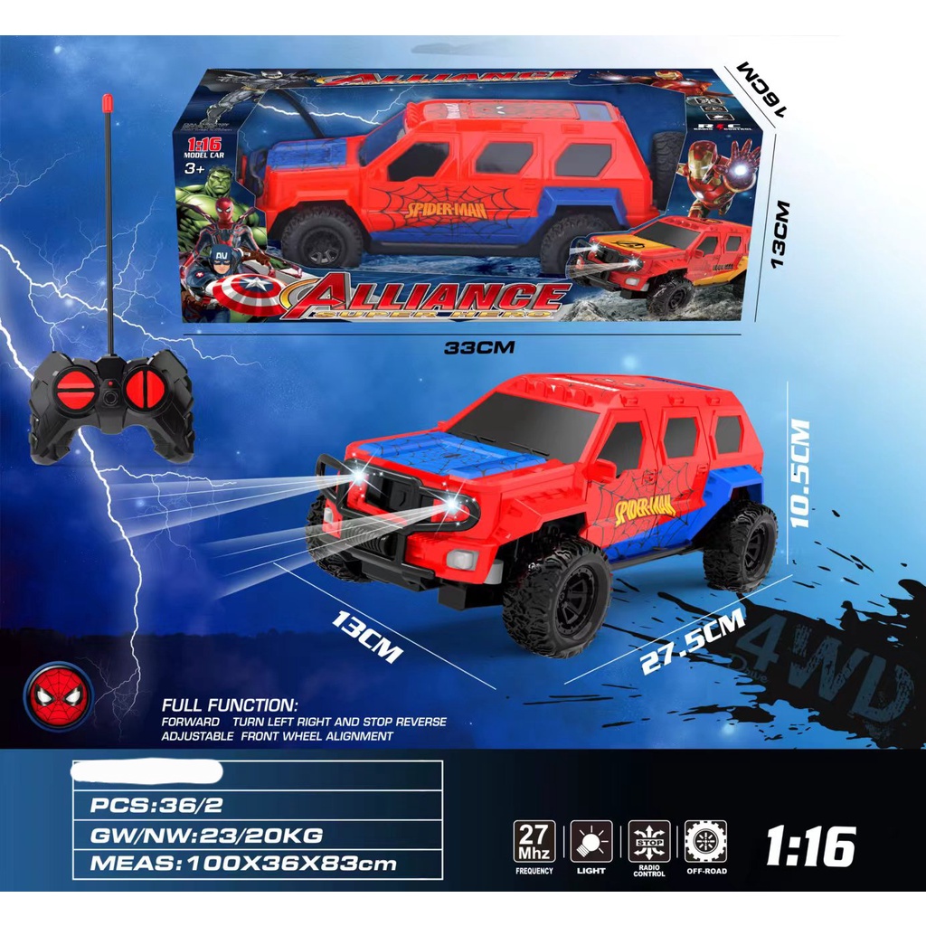 AVENGERS MARVEL SPIDERMAN CAPTAIN AMERICA BATMAN REMOTE CONTROL CARS ...