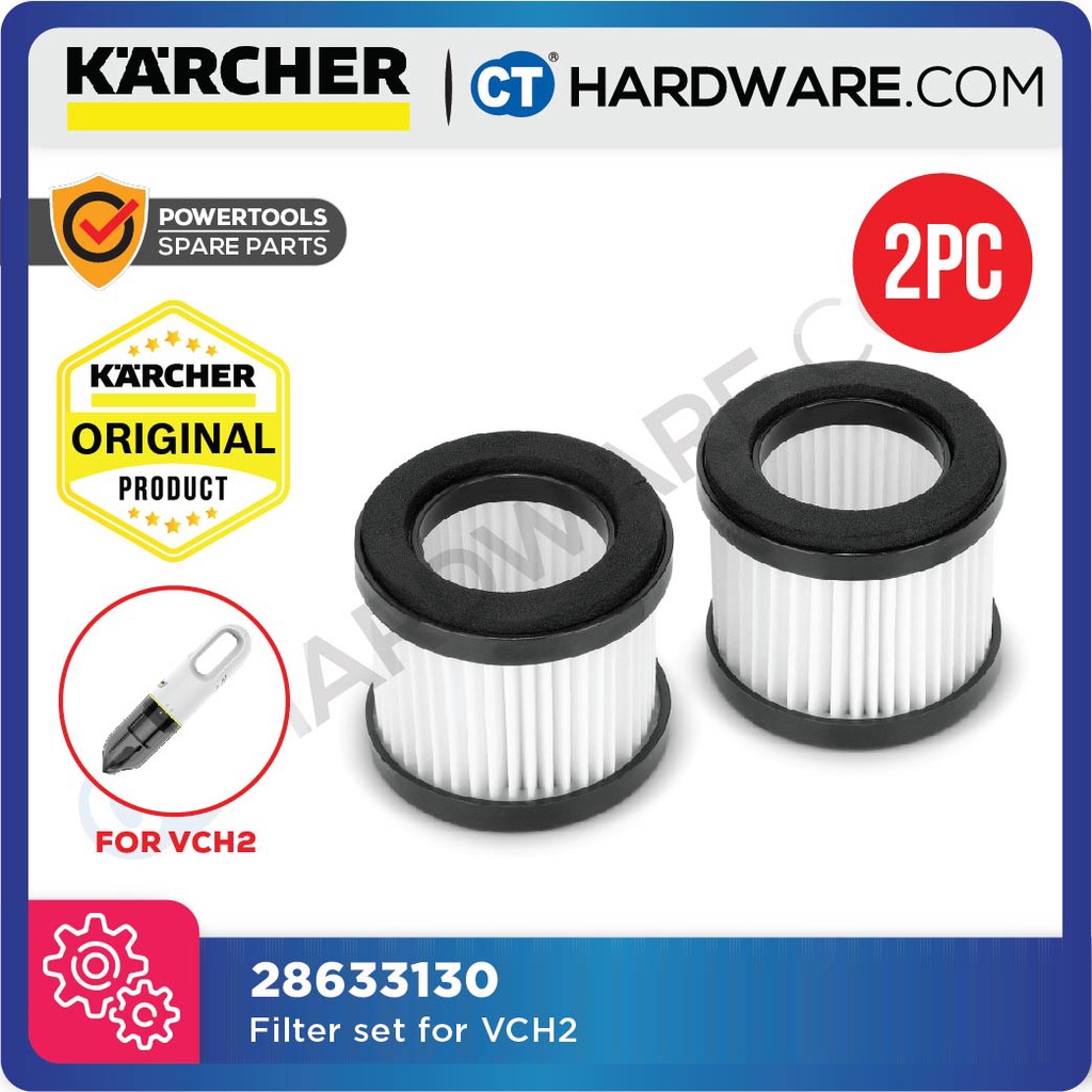 KARCHER 28633130 FILTER SET FOR VCH 2 CORDLESS HANDHELD VACUUM CLEANER [ VCH2 ] | Shopee Malaysia