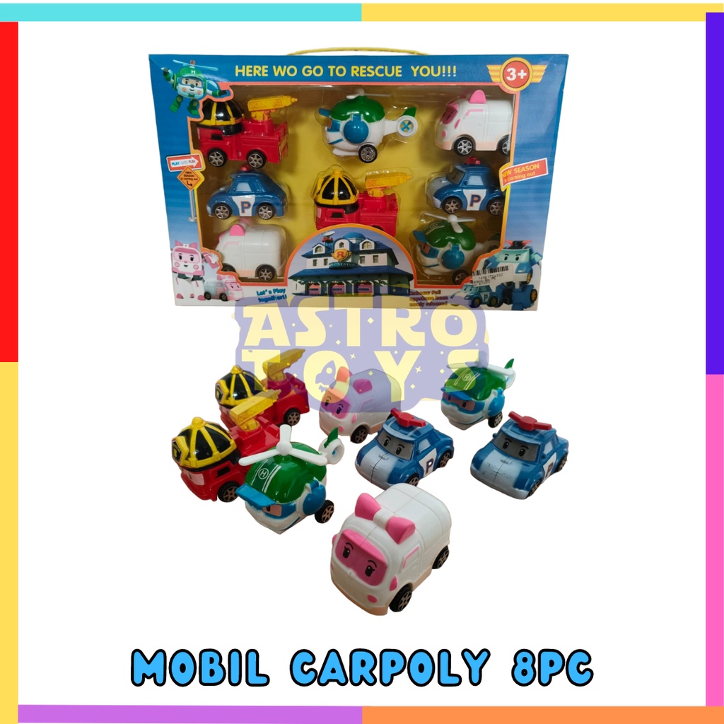 Robocar Poly Mini Car Toy Contents 8pc | Shopee Malaysia