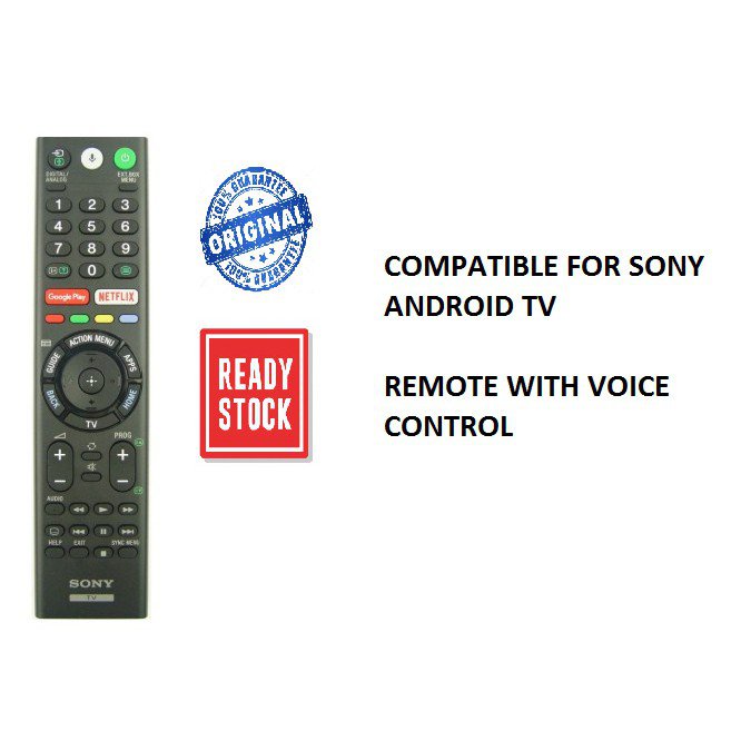 SONY REMOTE CONTROL -RMF-TX310P Voice Remote Control for Android TV ...