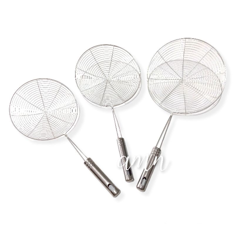 Stainless steel frying spoon / Parabolic spoon / Oil strainer ...