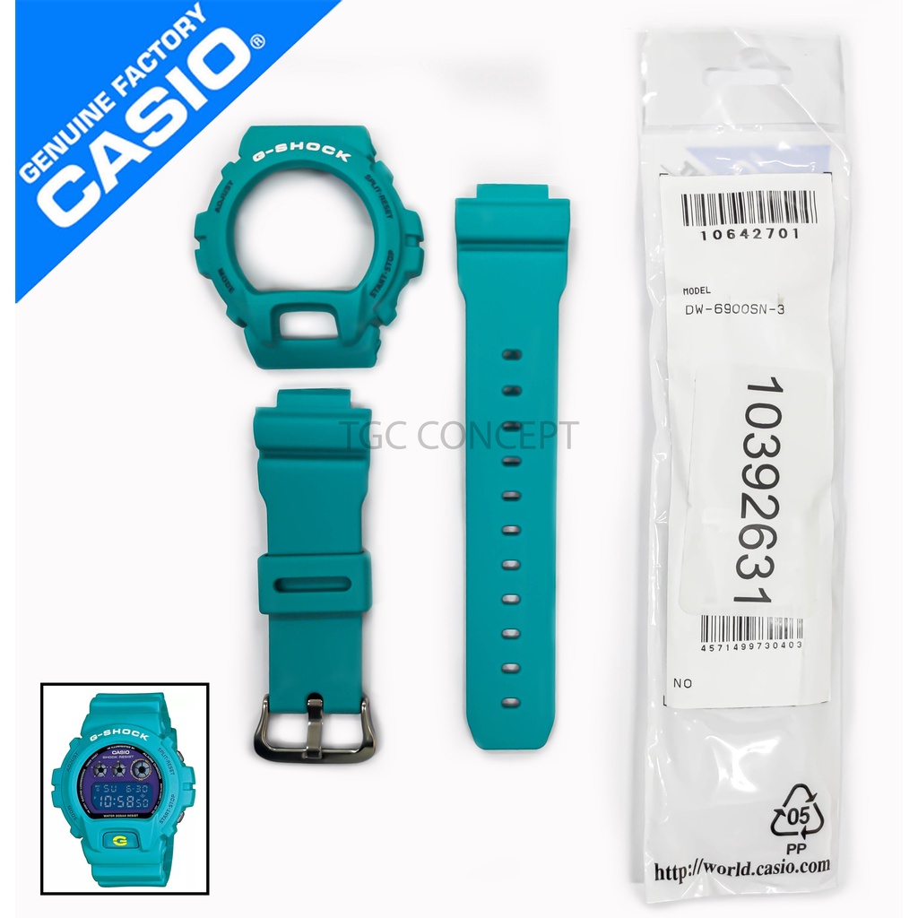 ORIGINAL BAND & BEZEL REPLACEMENT PART FOR WATCH G-SHOCK DW-6900SN-3 ...