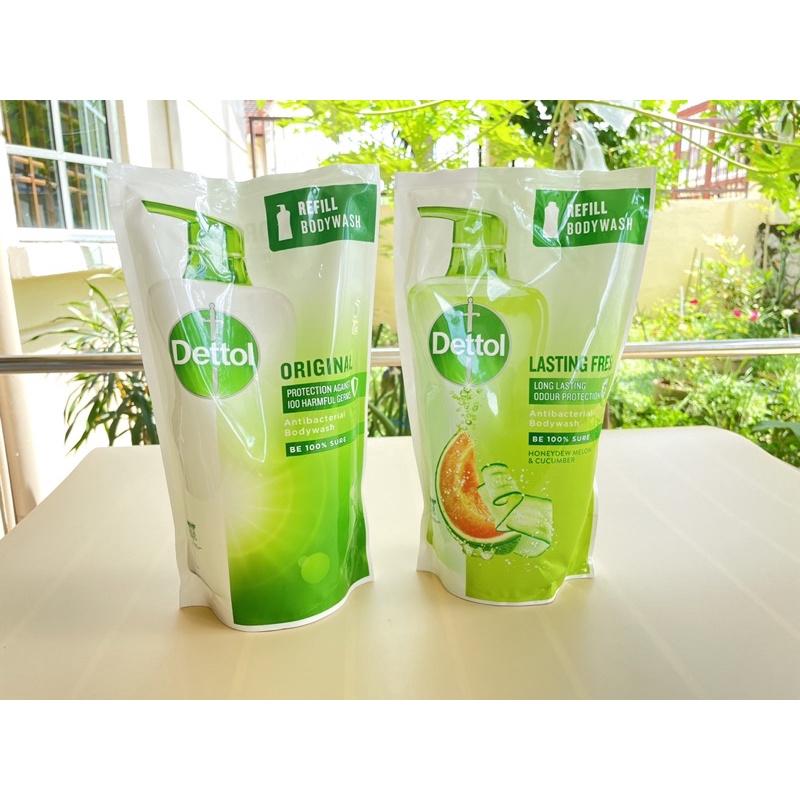 Dettol Shower Gel Body Wash Original Lasting Fresh Refill Pouch 900ml ...