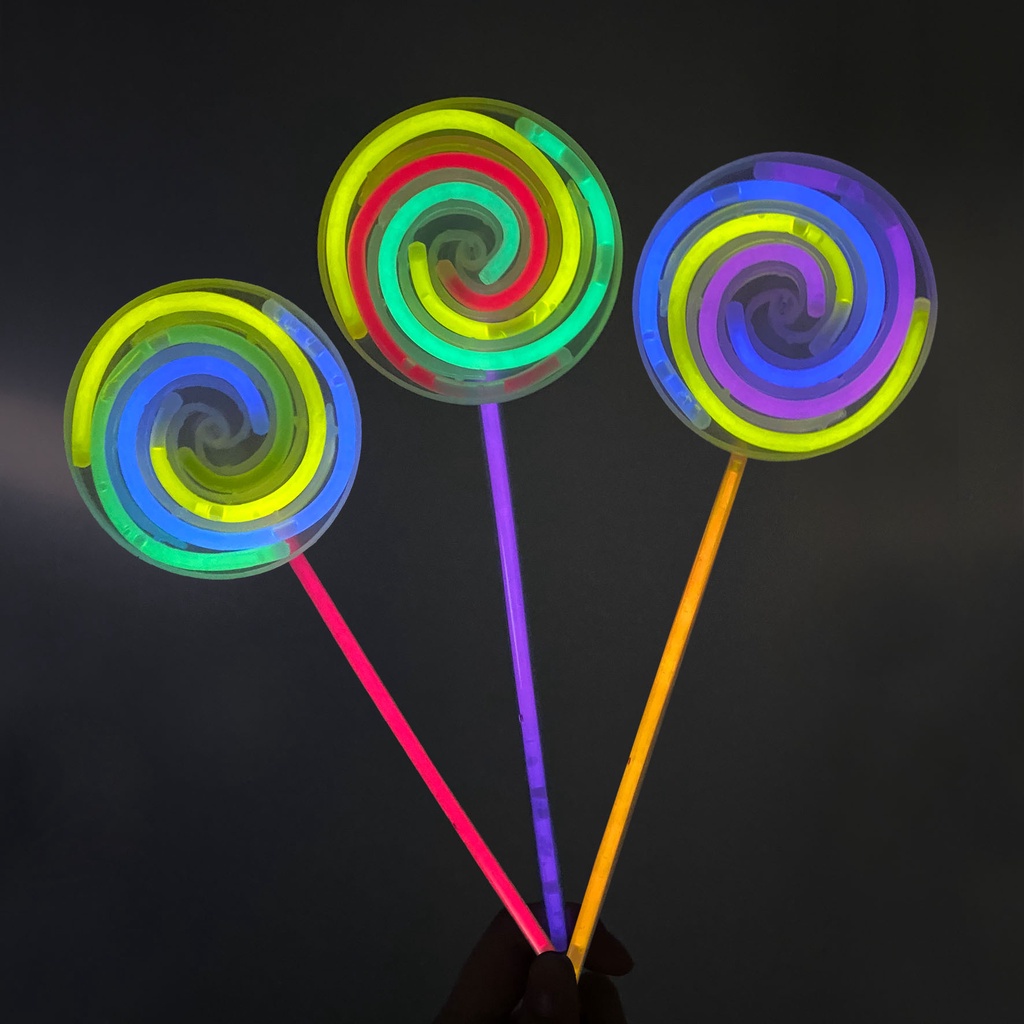Glow in the dark lolipop light lollipop spinning windmill luminous ...