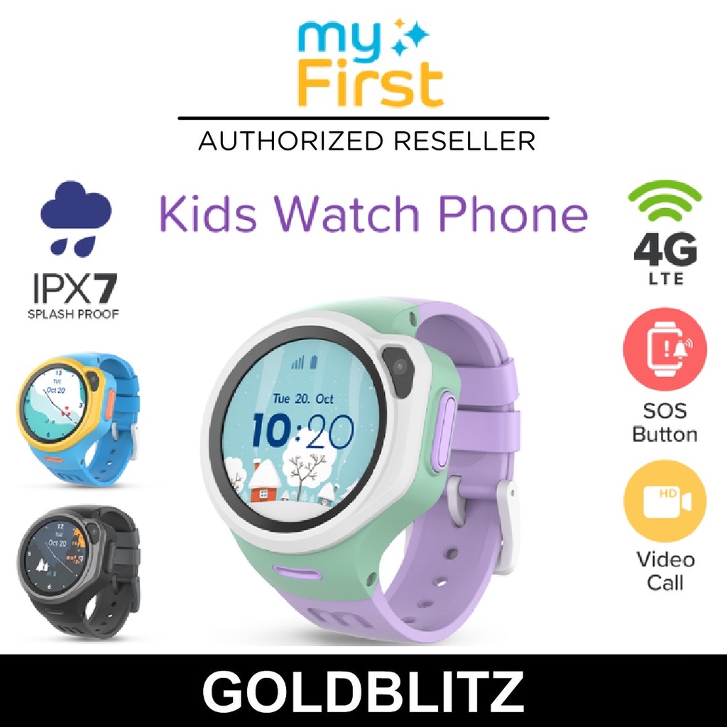 myFirst Fone R1 - 4G Smart Watch Phone for Kids with GPS Tracking Voice Call Video Call Messages ...