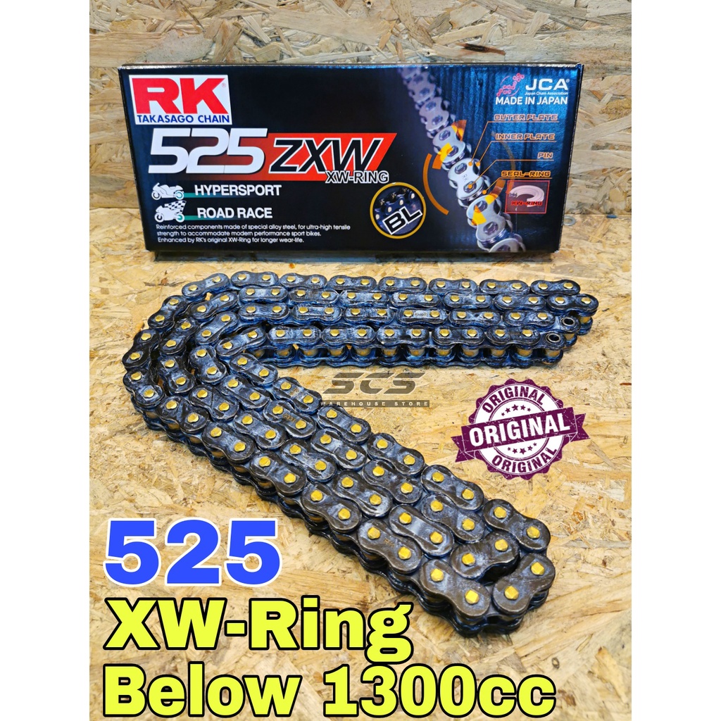 RK Chain Blue 525 XW-Ring XWRING Rantai ZXW WRING Z1000 Versys 1000 R1 ...