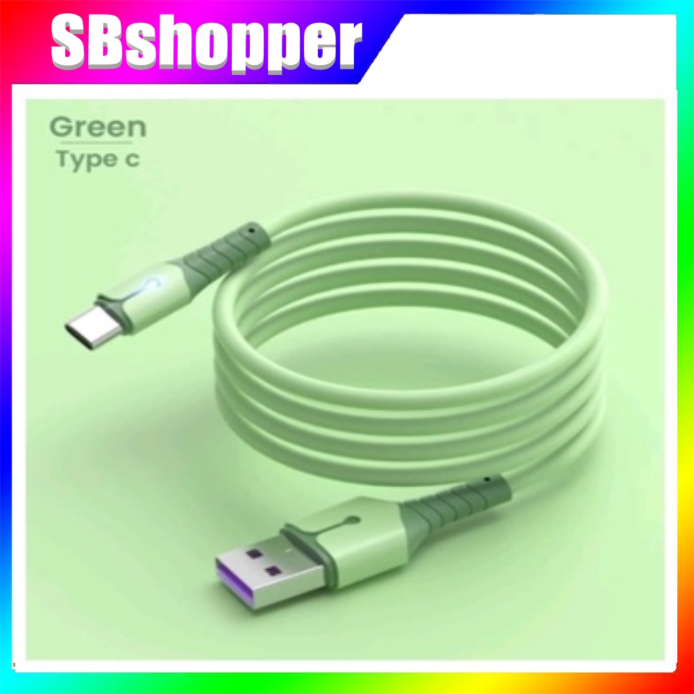 FAST CHARGE 5A Fast Charger Cable Liquid Silicone with Led Light Cable ...