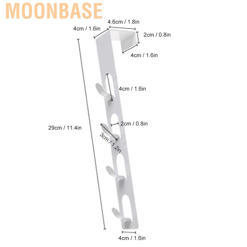 Moonbase 4 Layers Door Back Hanger Hook Iron Vertical Clothes Drilling ...