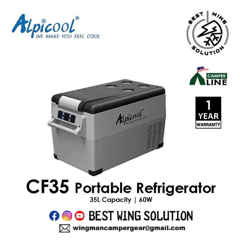 Alpicool CF35 Portable 12V Fridge l Camping Outdoor | Shopee Malaysia