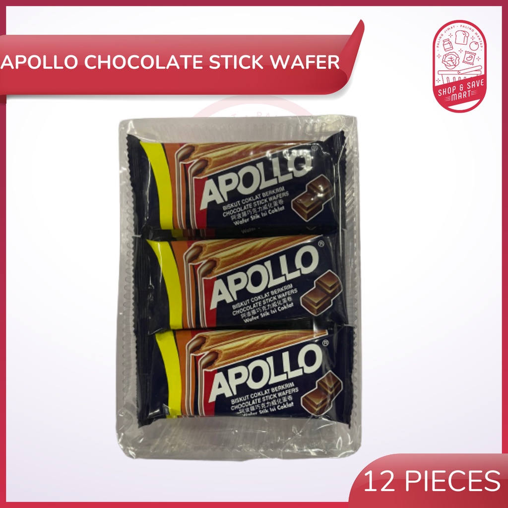 Apollo Chocolate Stick Wafer - 12 pieces | Shopee Malaysia