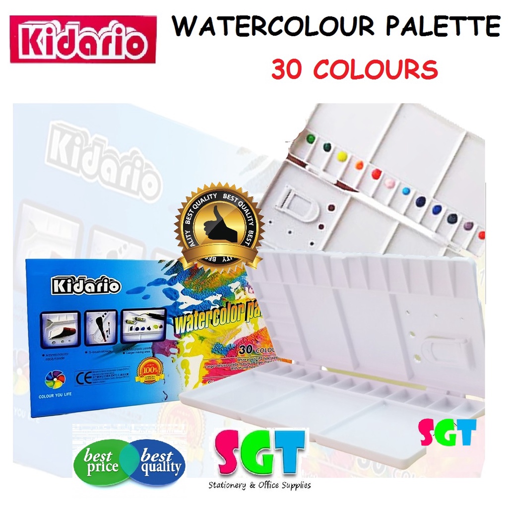 KIDARIO Water Colour Palette ( 30 Colour ) | Shopee Malaysia