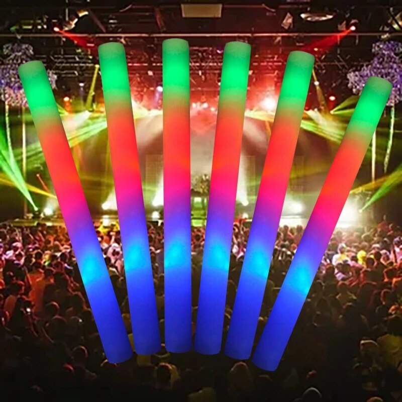 30Pcs Light-Up Led Kleurrijke Foam Sticks Spons Glowsticks Batons Rally ...