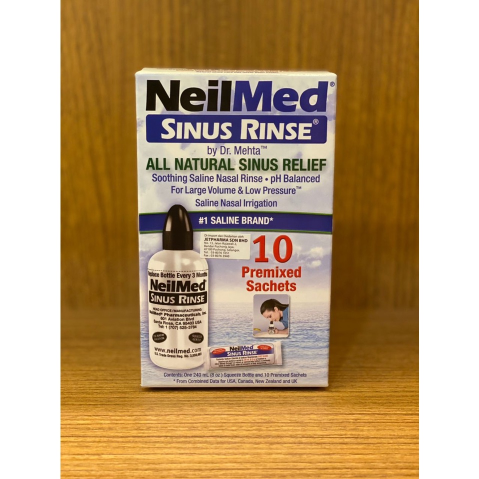 Neilmed Sinus Rinse Premixed Sachets 120s / Bottle + 10's Premixed ...
