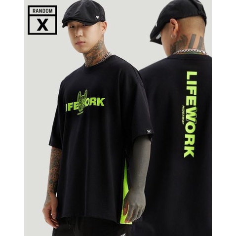 Lifework Hideaway Korea Neon Side Zip Short Sleeve Tshirt (S454) (Men ...