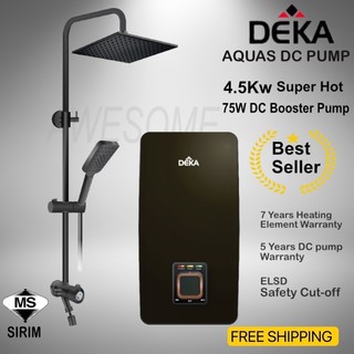 Deka AQUAS 88 TRS DC Booster Inverter Pump with Rainshower Matte Black ...
