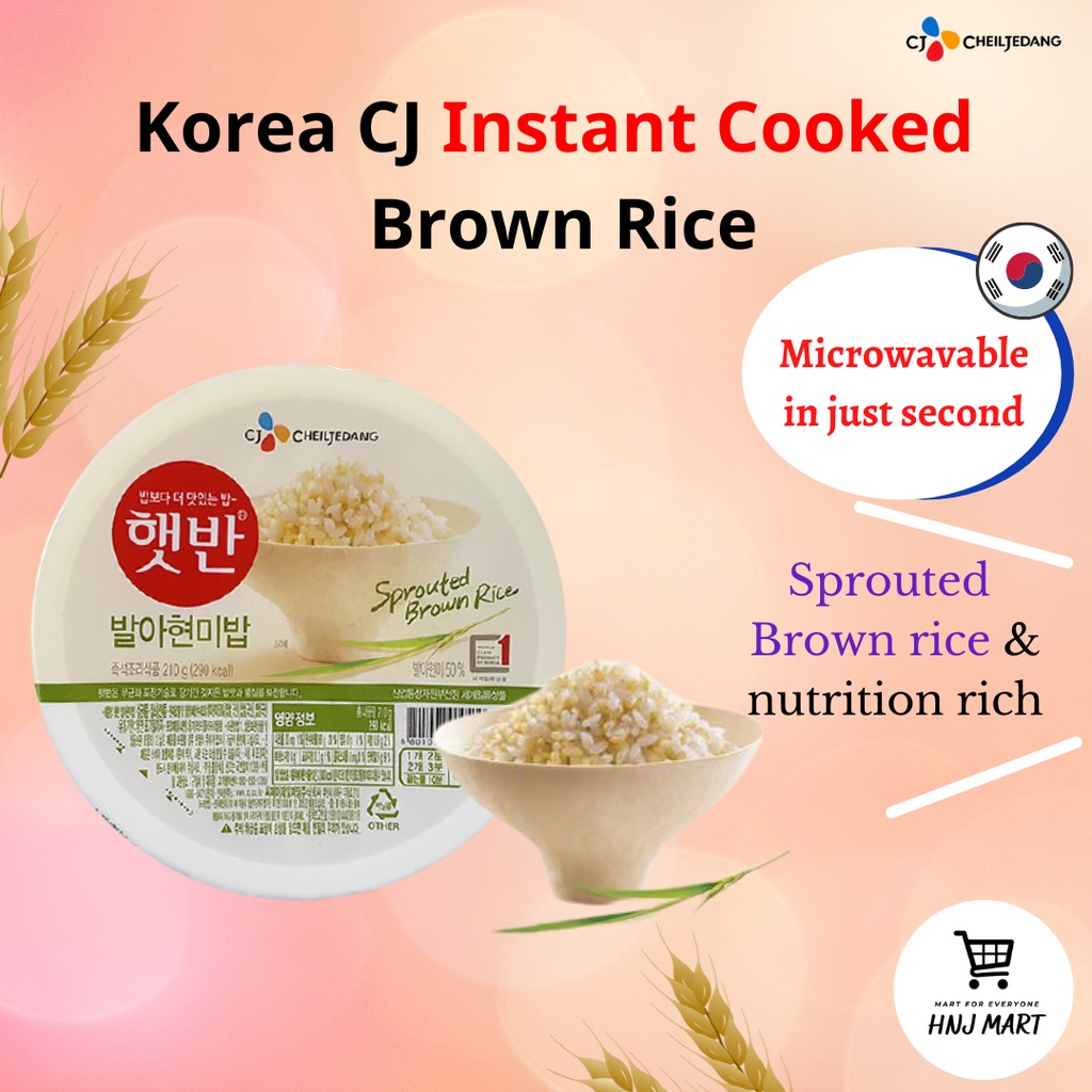 Korea CJ Hetbahn Instant Cooked Rice 210g White Rice Multigrain Rice ...