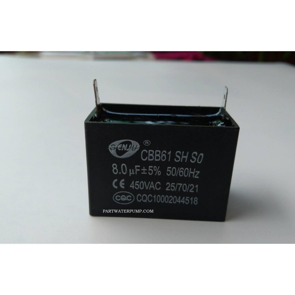 Capacitor/8uF 450V. SENJU (Plug Type) | Shopee Malaysia