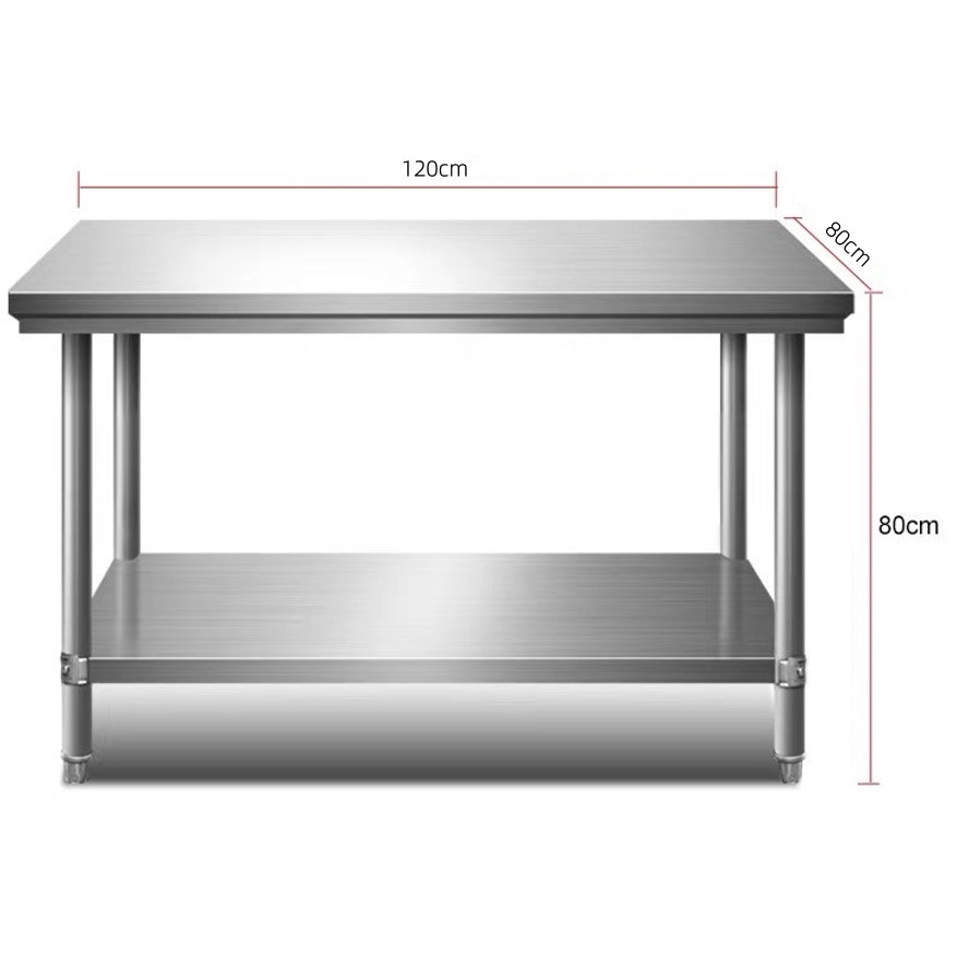 WARE 2 Tier Stainless Steel Kitchen Working Table Storage Rack Heavy ...