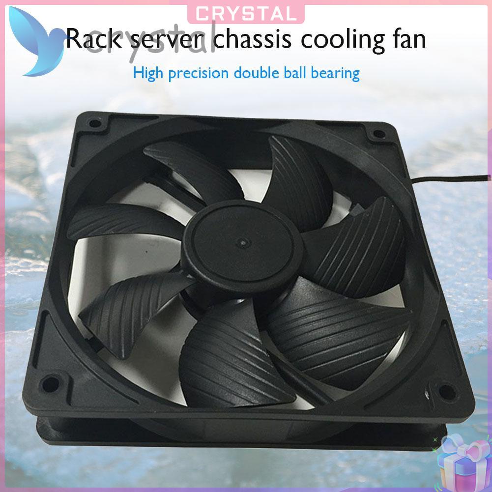 Crystal_12cm 3000RPM Cooling Fan 12V 500V Chassis Cabinet Radiator ...