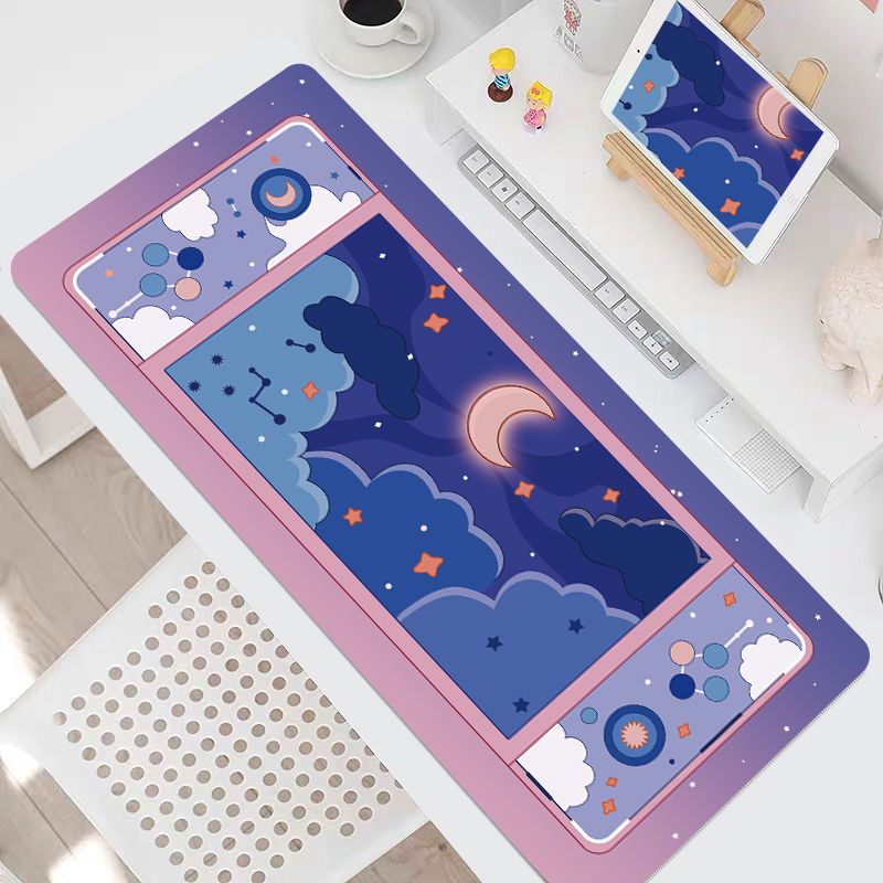 Cute Cartoon Mouse Pad Oversized Creative Game Console Keyboard Girl ...