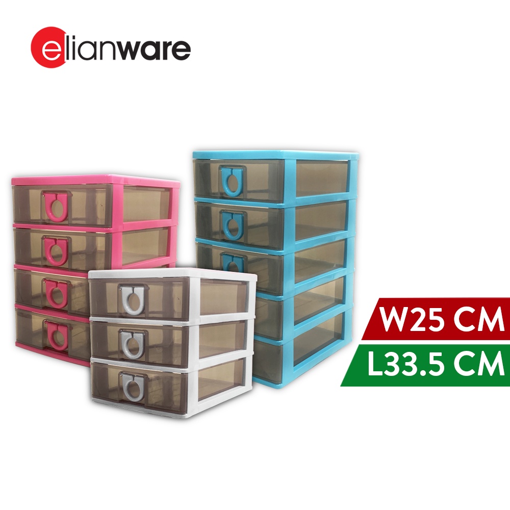 Elianware 3/4/5 Tiers A4 Paper Office Drawer Storage Document Wardrobe ...
