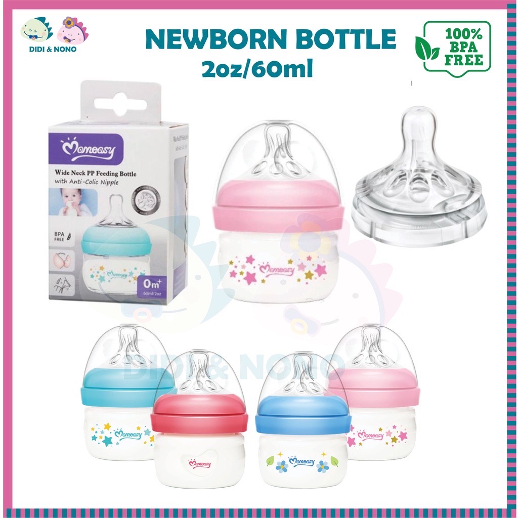 NEWBORN MOMEASY NATURAL WIDE NECK TEAT MILK BOTTLE BABY BOTOL SUSU BAYI ...