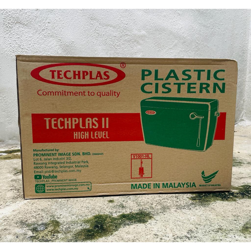 TECHPLAS II High Level Plastic Flush Cistern (V1001-HL) | Shopee Malaysia