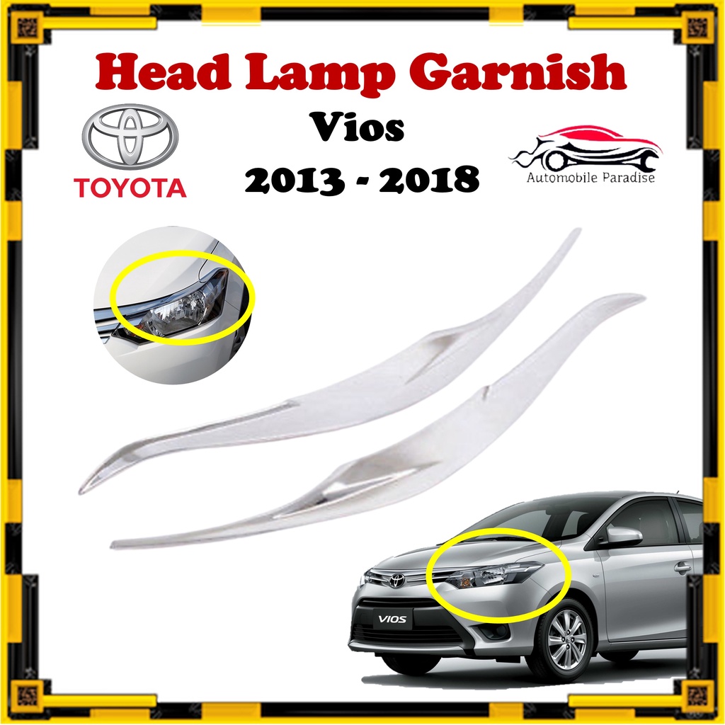 Toyota Vios - Head Lamp Garnish / Eyebrow ( XP150 2013 - 2018 ...