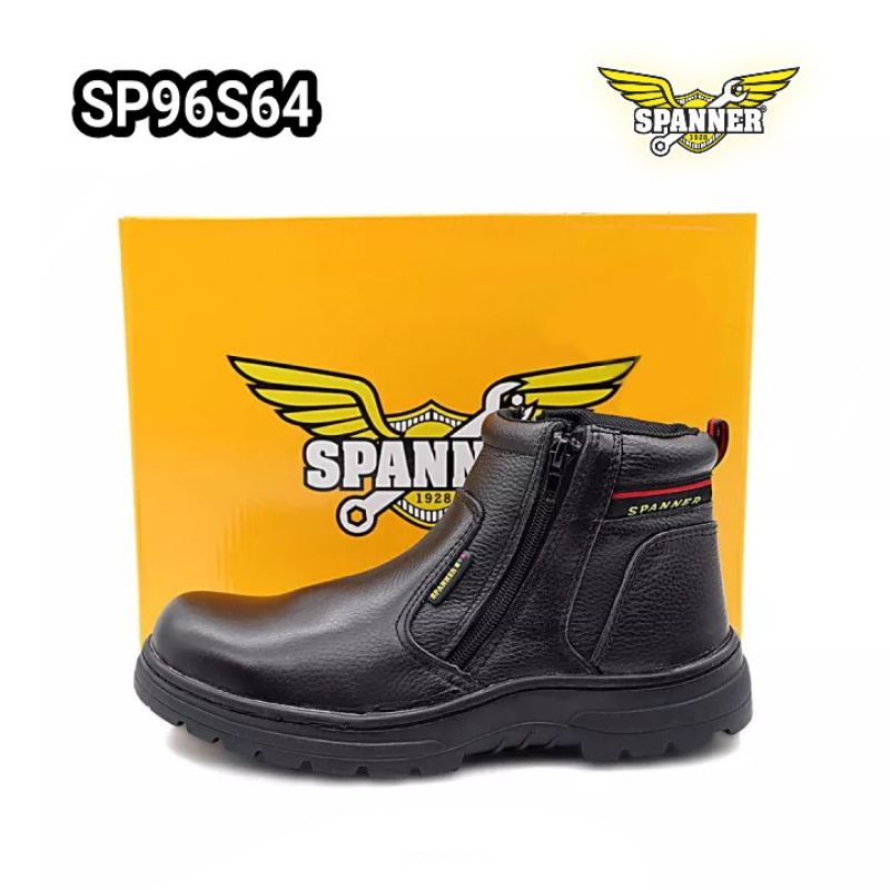 Genuine Leather Zip up Safety Shoes SP96- S64 | Shopee Malaysia